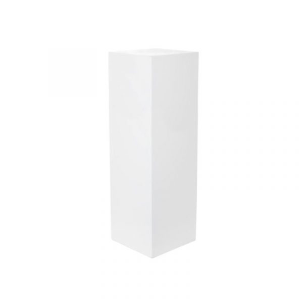 White Acrylic Plinth – Large – The Hourglass House